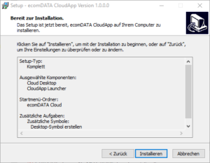 Cloud Server einrichten (Windows) – support.ecomdata.de – die Hilfe Seite von ecomDATA