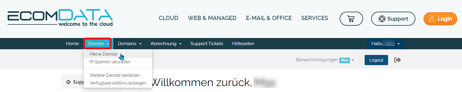Nextcloud Client einbinden – support.ecomdata.de – die Hilfe Seite von ecomDATA