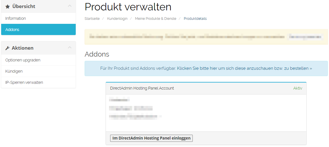 DirectAdmin Einstieg – support.ecomdata.de – die Hilfe Seite von ecomDATA